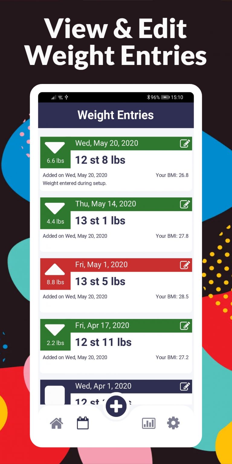 Screenshots – Weight Tracker Plus